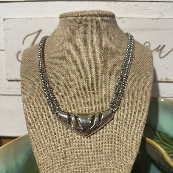 Monet | Jewelry | Vintage Monet Silver Tone Chunky Chainnecklace Circa ...